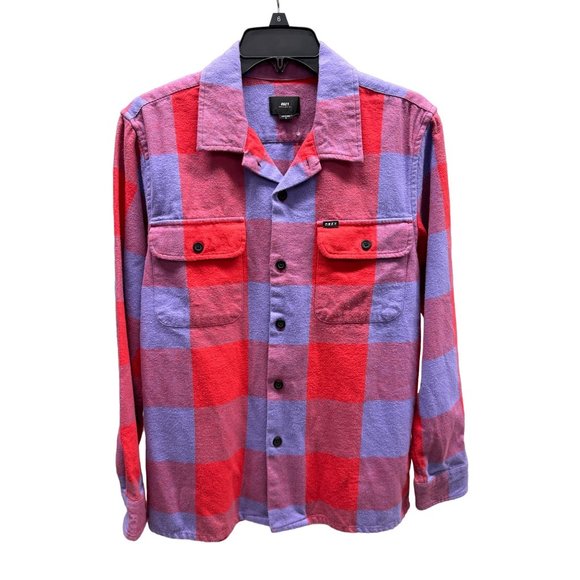Obey | Shirts | New Obey Red Check Regular Fit Buttonup Flannel Shirt ...